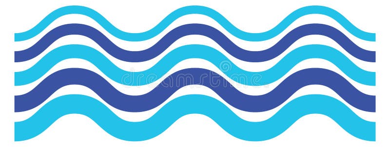 Decorative Wave Pattern. Blue Stylized Water Surface Stock Vector ...