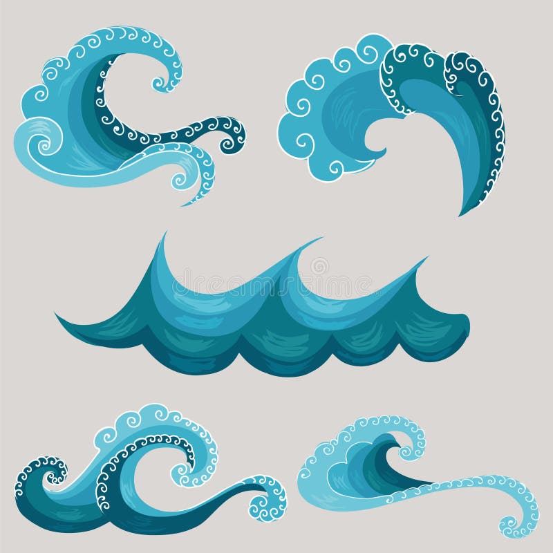 Decorative wave. stock vector. Illustration of gray, curl - 51278774