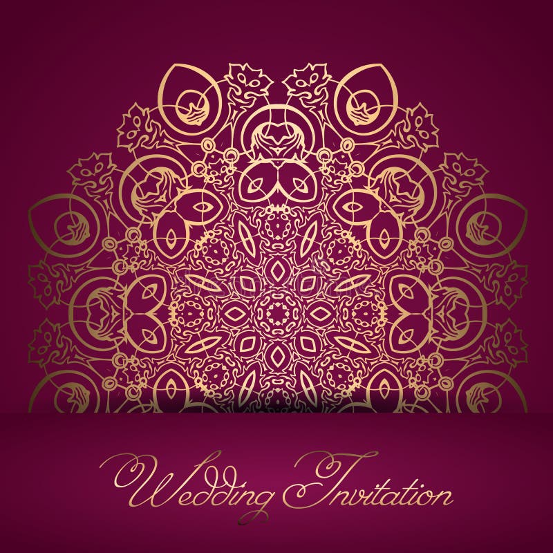 Decorative Wedding Invitation Stock Vector - Illustration of abstract ...