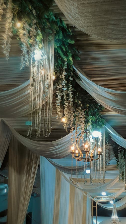 Decorative Wedding Lights stock photo. Image of lights - 262152828