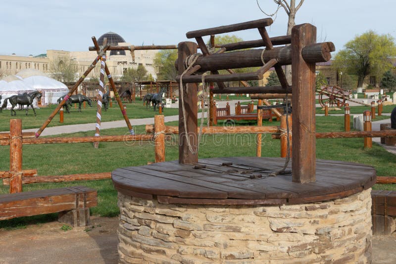 Decorative Well in Antique Style Editorial Stock Photo - Image of ...