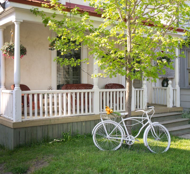 Porch bike in amsterdam stock image. Image of outdoor - 159944135