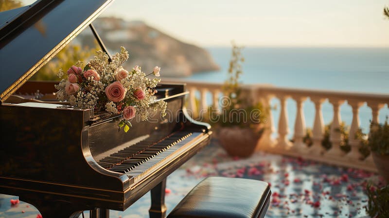 Decorative White Grand Piano in the Design of a Wedding or a Decor for ...