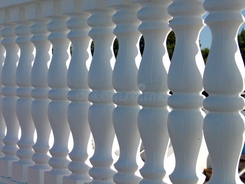 Decorative White Stone Fence Stock Photo - Image of ornate, light: 2923850