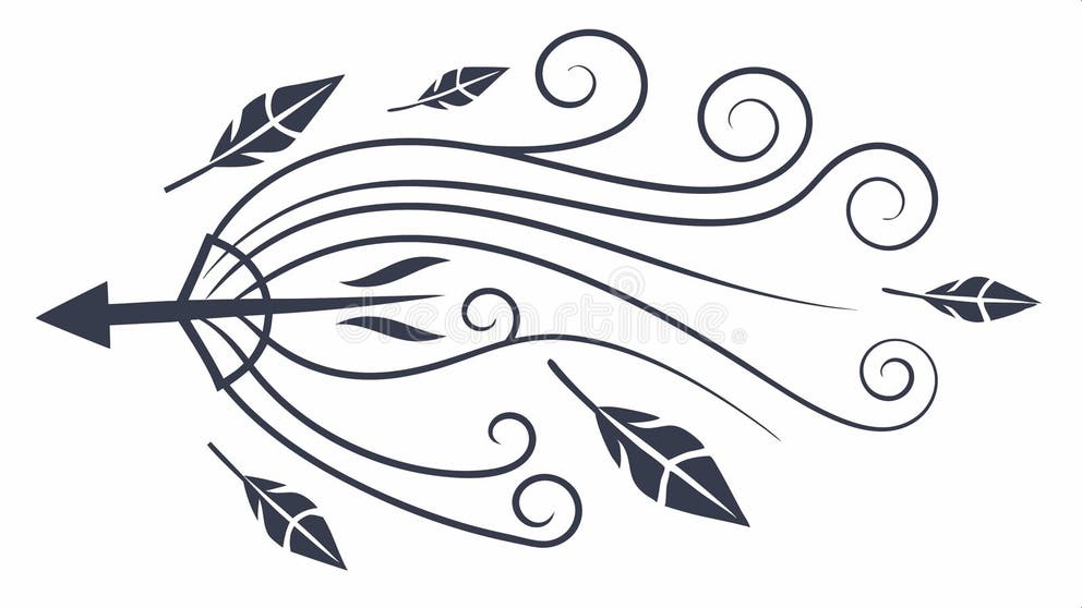 Decorative Wind Arrow Design, Ornate Direction Indicator and Windy ...