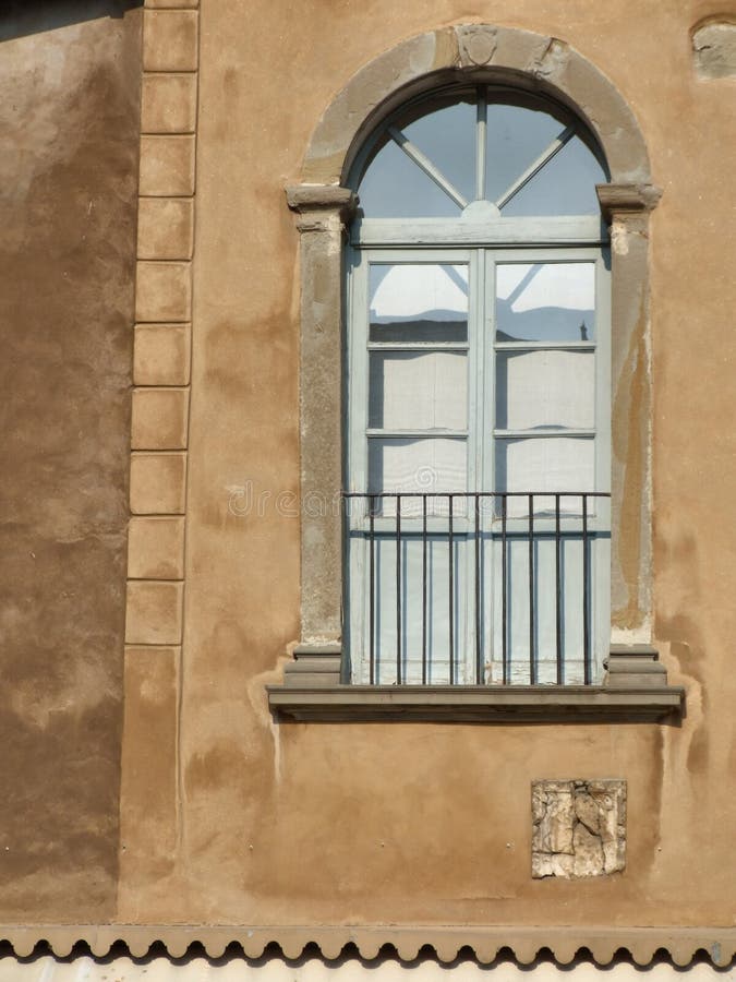 Decorative Window with Small Balcony Stock Image - Image of normandy ...