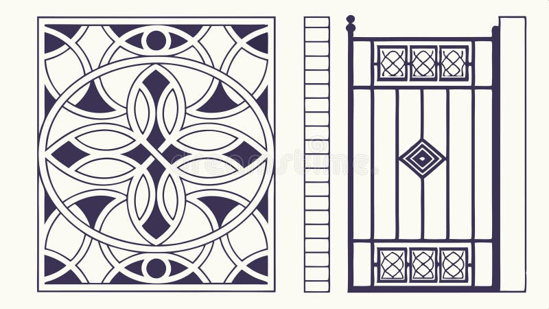 Decorative Window Design, Architectural Detail and Pattern Vector ...