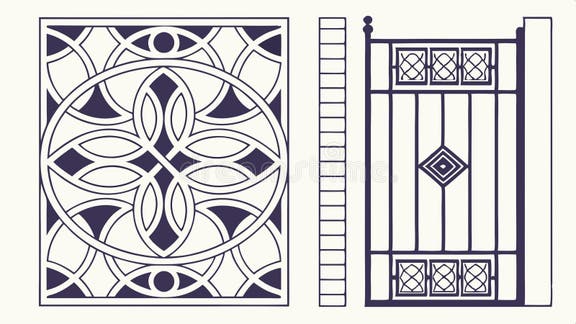 Decorative Window Design, Architectural Detail and Pattern Vector ...