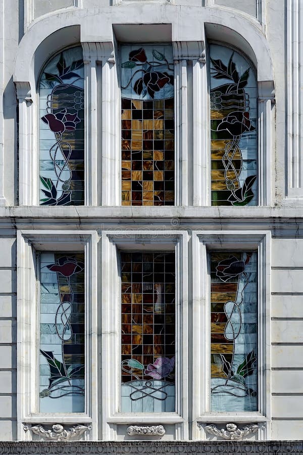 Decorative Window with Small Balcony Stock Image - Image of normandy ...