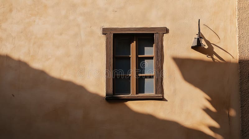 Decorative Window Shadows and Light on Beige Wall Trendy Colored ...