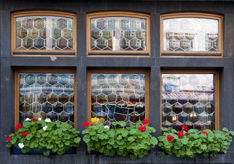 Decorative windows stock image. Image of display, green - 16675343