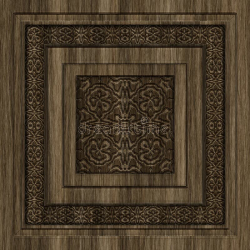 Decorative Wood Panel stock illustration. Illustration of pattern ...