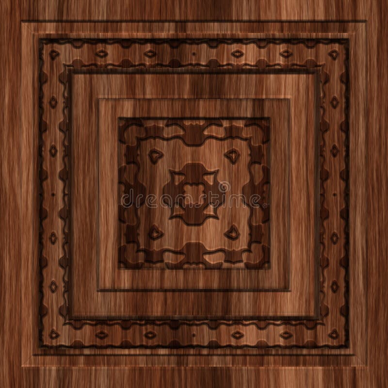 Decorative Wood Panel stock illustration. Illustration of classical ...