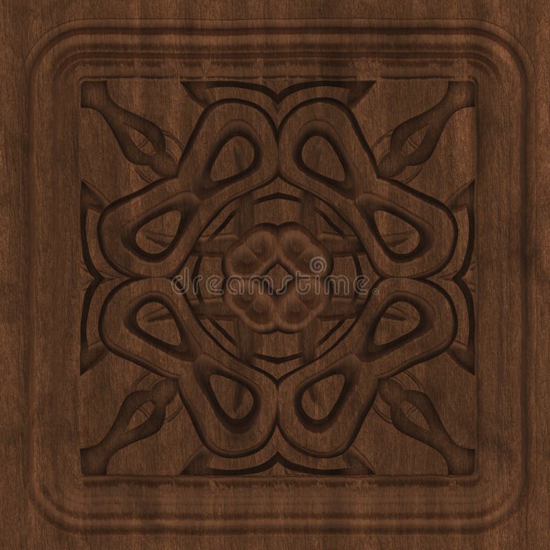 Decorative Wood Panel stock illustration. Illustration of pattern ...