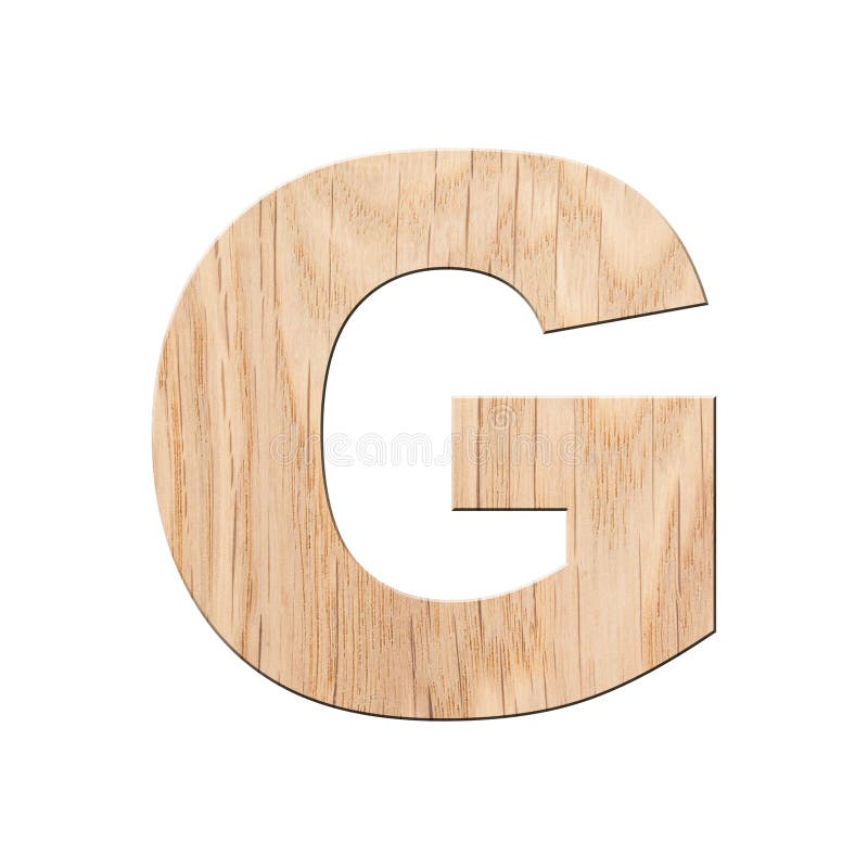 Decorative Wooden Alphabet, Capital Letter G. Stock Illustration ...