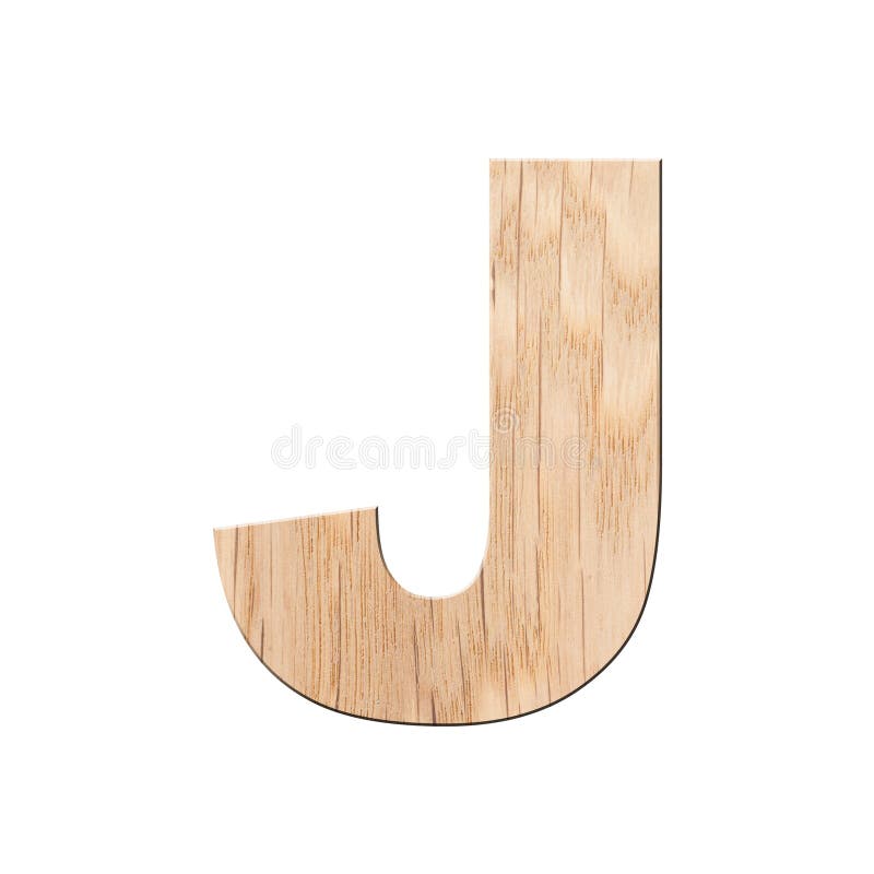 Decorative Wooden Alphabet, Capital Letter J. Stock Illustration ...