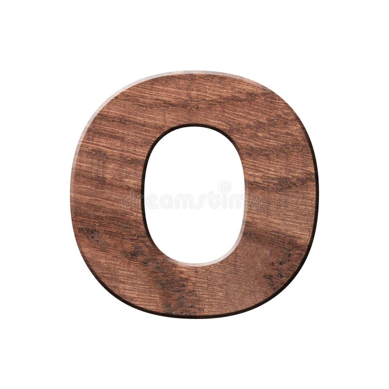 Decorative Wooden Alphabet, Capital Letter O. Stock Illustration ...