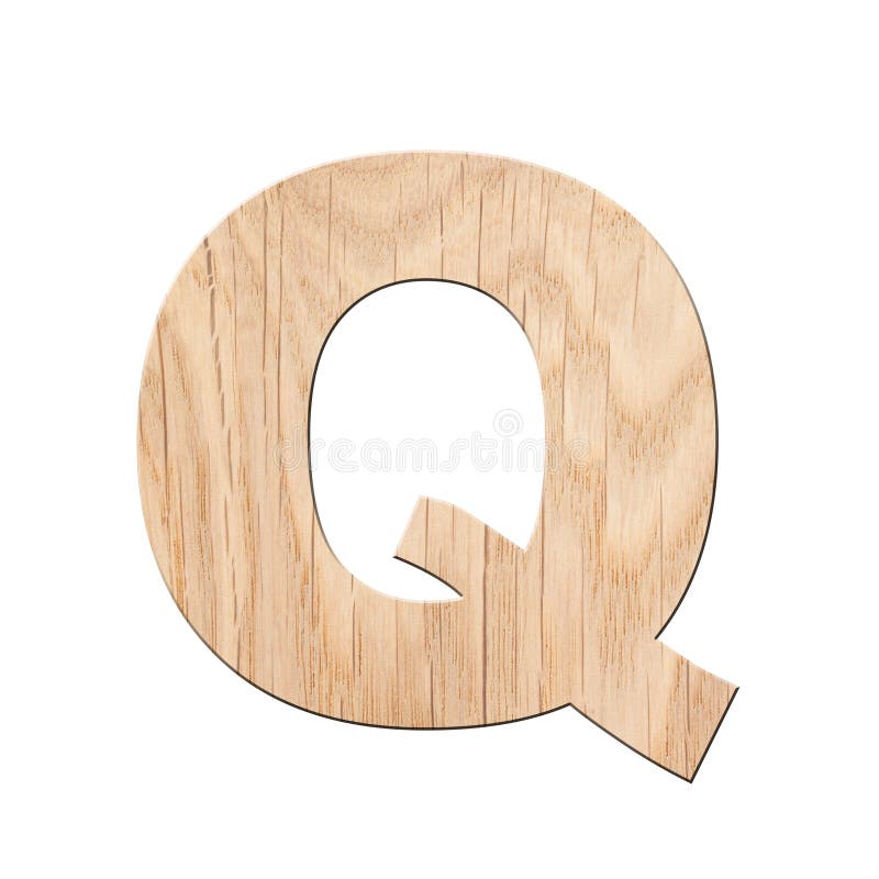 Decorative Wooden Alphabet, Capital Letter Q. Stock Illustration ...