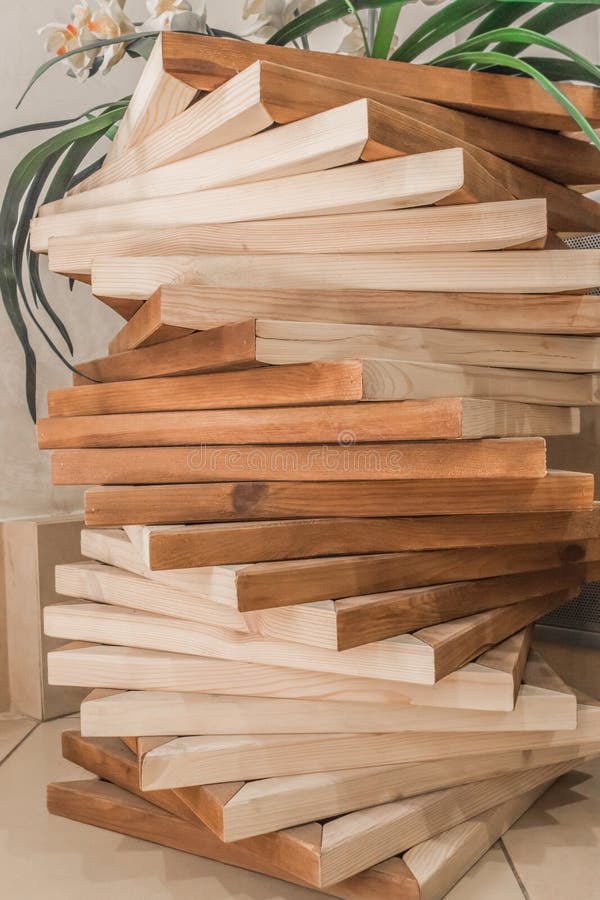 Decorative Wooden Interior Element Decoration and Wood Decor Abstract ...