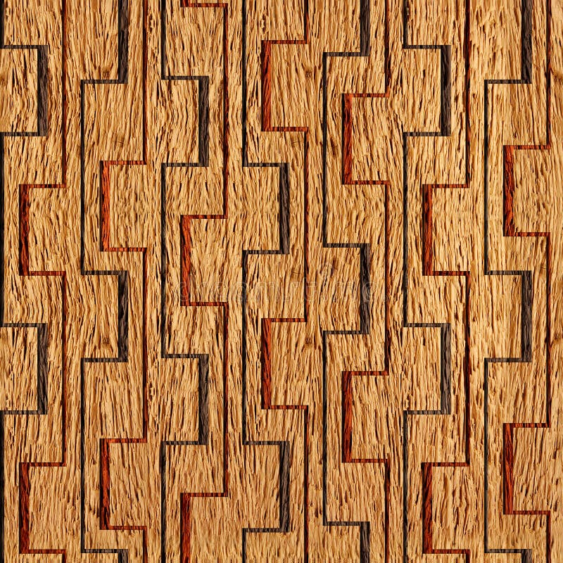 Decorative Wooden Pattern for Seamless Background Stock Illustration ...