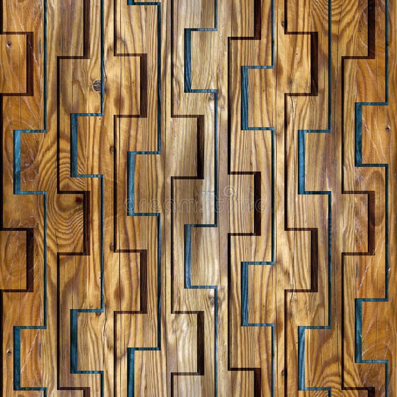 Decorative Wooden Pattern for Seamless Background Stock Illustration ...