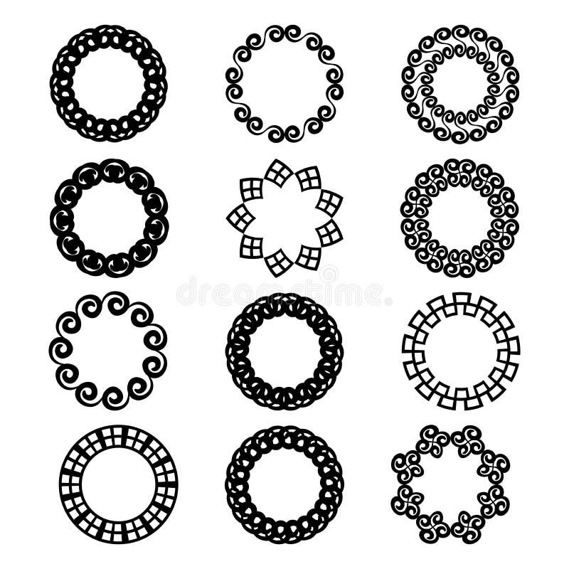 Decorative Wreath-logo Design Stock Vector - Illustration of white ...
