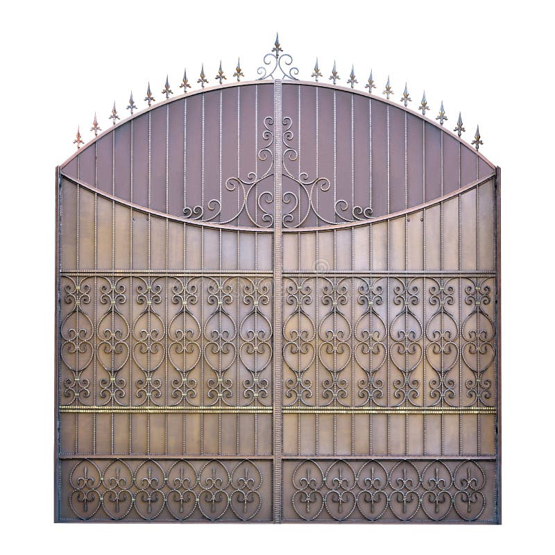 Wrought Iron Gates. Isolation Stock Photo - Image of house, forging ...