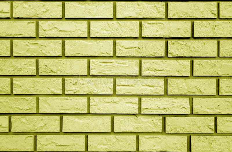 Decorative Yellow Brick Wall Texture and Pattern Stock Photo - Image of ...