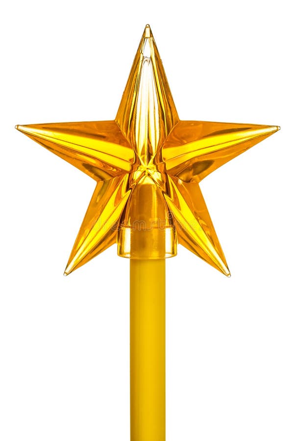 Decorative Yellow Star on Stick Stock Image - Image of stick, plastic ...