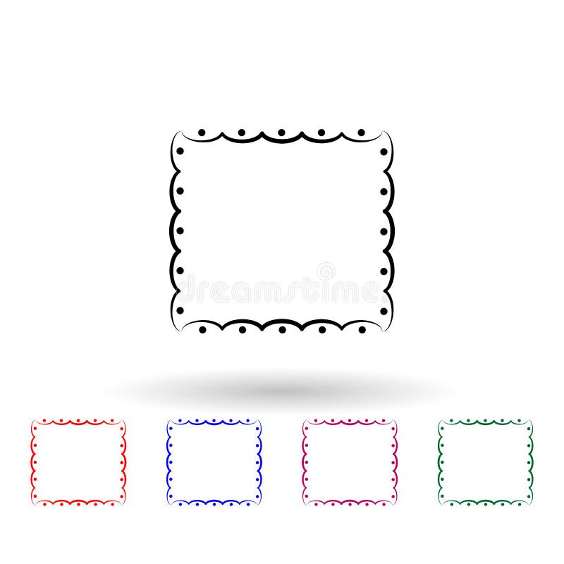Decorativeframe And Border Multi Color Icon. Simple Thin Line, Outline Vector Of Frame Icons For ...