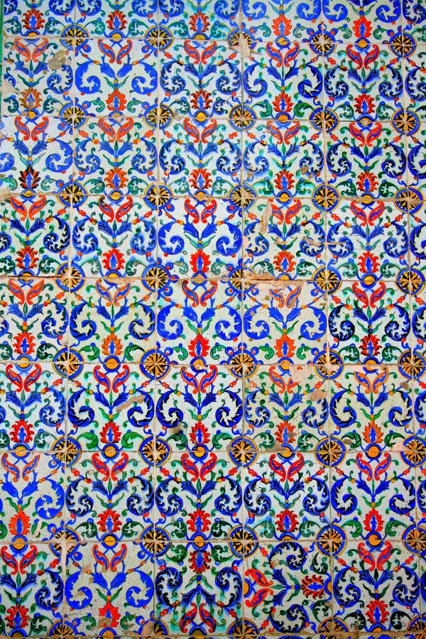 Decoratively Patterned Turkish Wall Tiles Stock Photo - Image of ...
