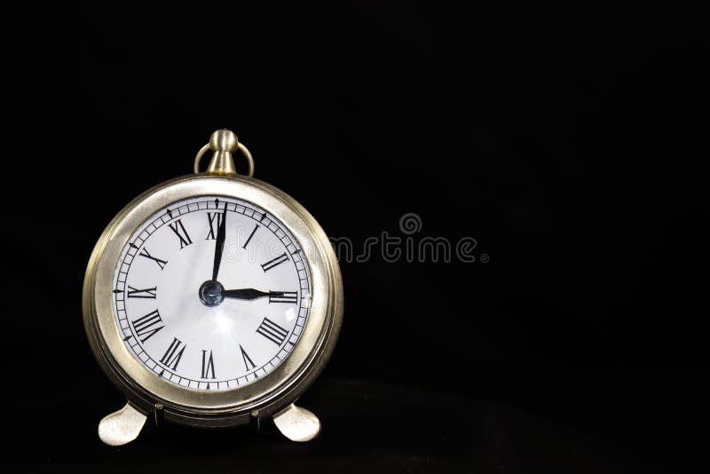 Decorator Clock on Stand with Roman Numerals Stock Image - Image of ...