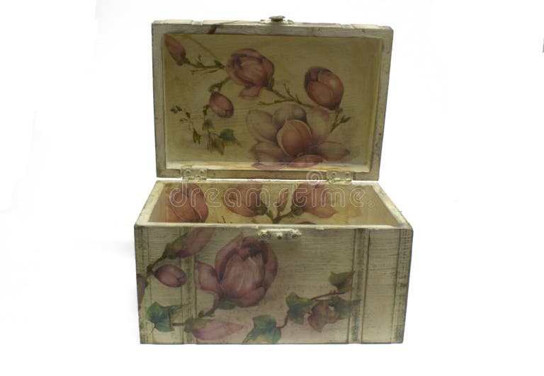 Decoupage box stock photo. Image of handmade, cassette - 13524152