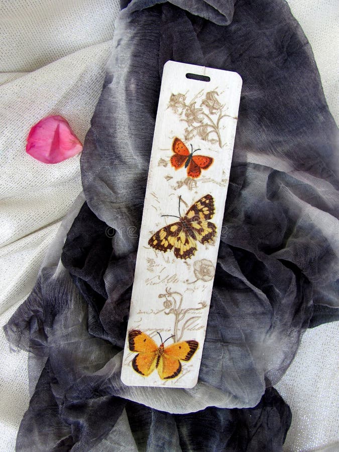Decoupage Handmade Bookmark Stock Image - Image of craft, impression ...