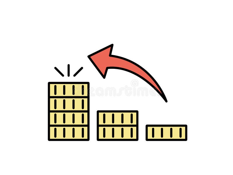 Decrease in assets stock vector. Illustration of material - 269197120