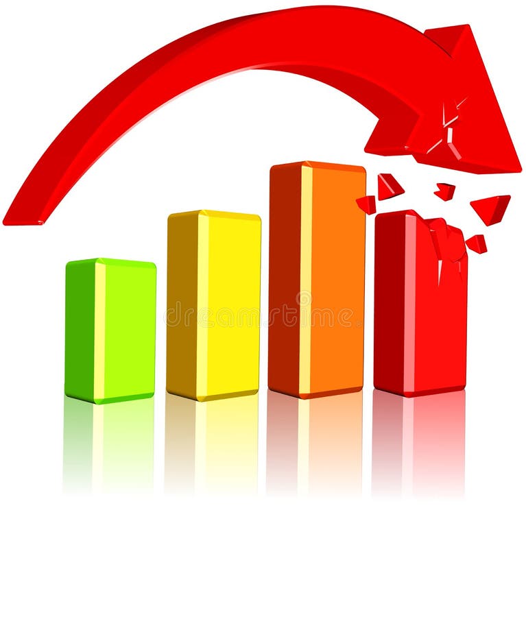 Decrease Business Chart stock illustration. Illustration of graph - 24540099