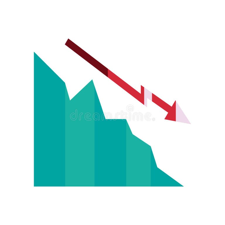 Decrease Diagram Chart Business Stock Vector - Illustration of business, icon: 142468427