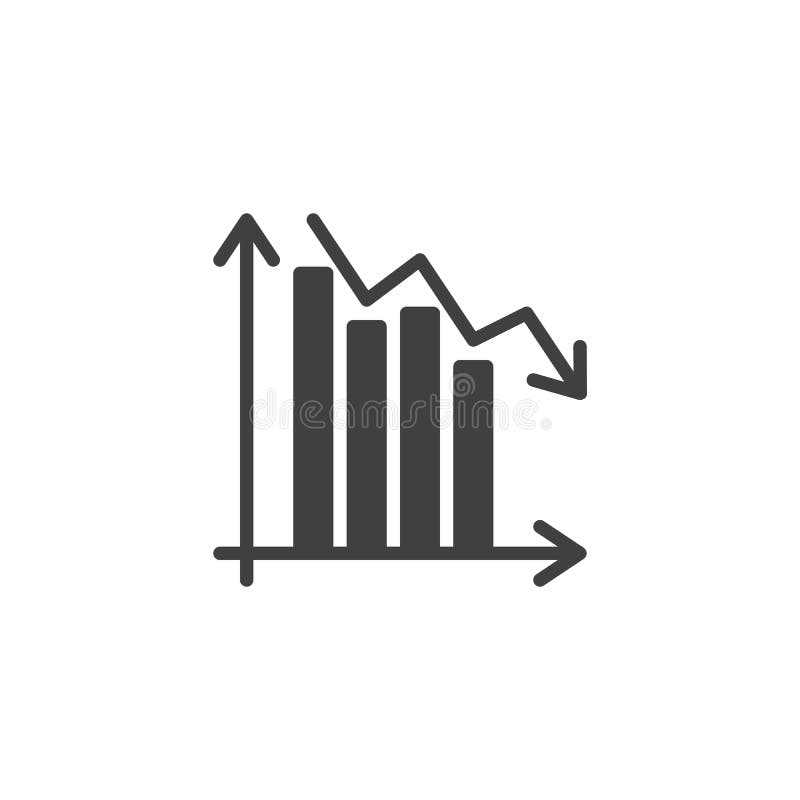 Decrease diagram stock vector. Illustration of gain, graph - 9705186