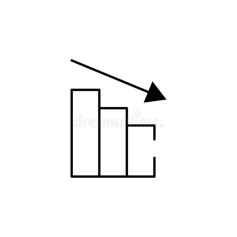 Decrease, Down, Financial Icon. Element of Business Start Up Icon for ...