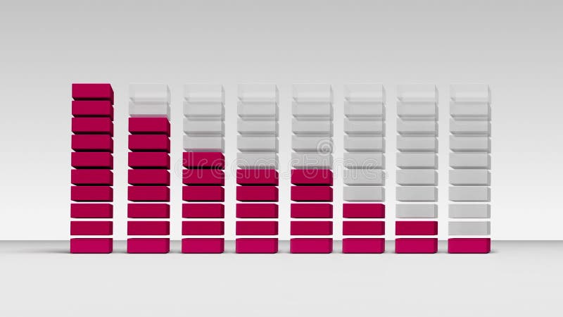 Decrease Economic Graph. 3D Bar Chart 2 Stock Video - Video of alpha ...