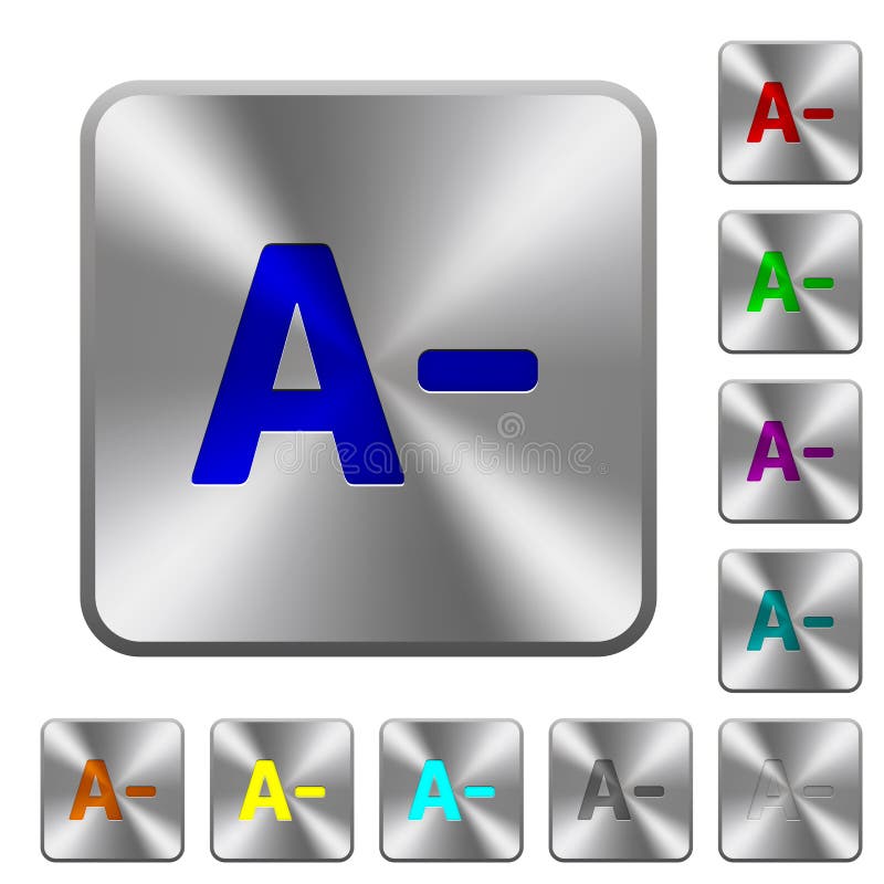 Decrease Font Size Rounded Square Flat Icons Stock Vector - Illustration of letter, pictograms ...