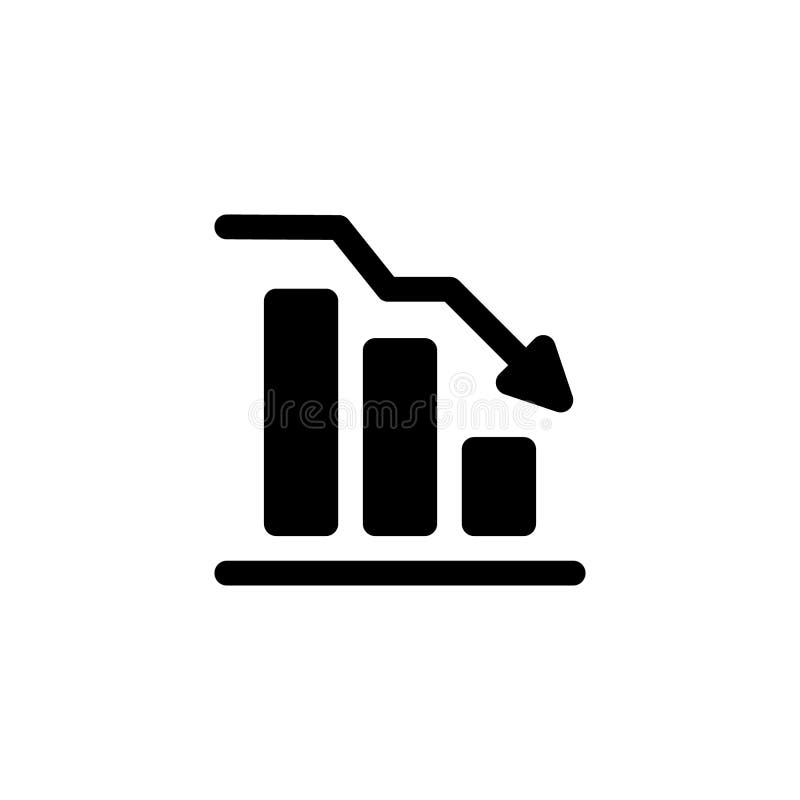 Decline Graph Chart Icon Vector with Glyph Style Icon Set Stock Vector ... Decline Graph Chart Icon Vector with Glyph Style Icon Set Stock Vector ...
