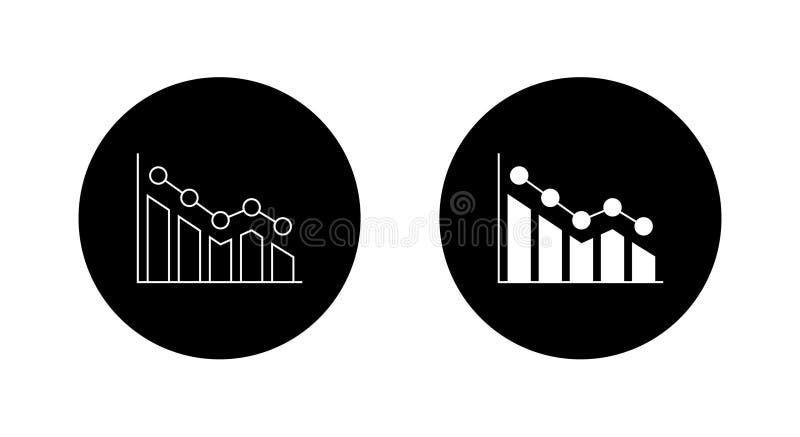 Decrease Graph Icon in Generic Style. Statistic Concept Stock Vector - Illustration of crisis ...