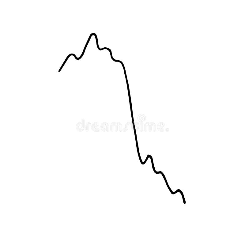 Vector Down Trend Stocks Graph Diagram Illustration Stock Illustration - Illustration of border ...
