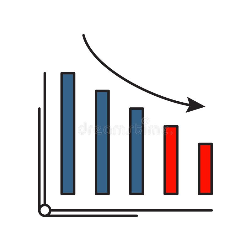 Outline Decrease Vector Icon. Isolated Black Simple Line Element Illustration from E-commerce ...