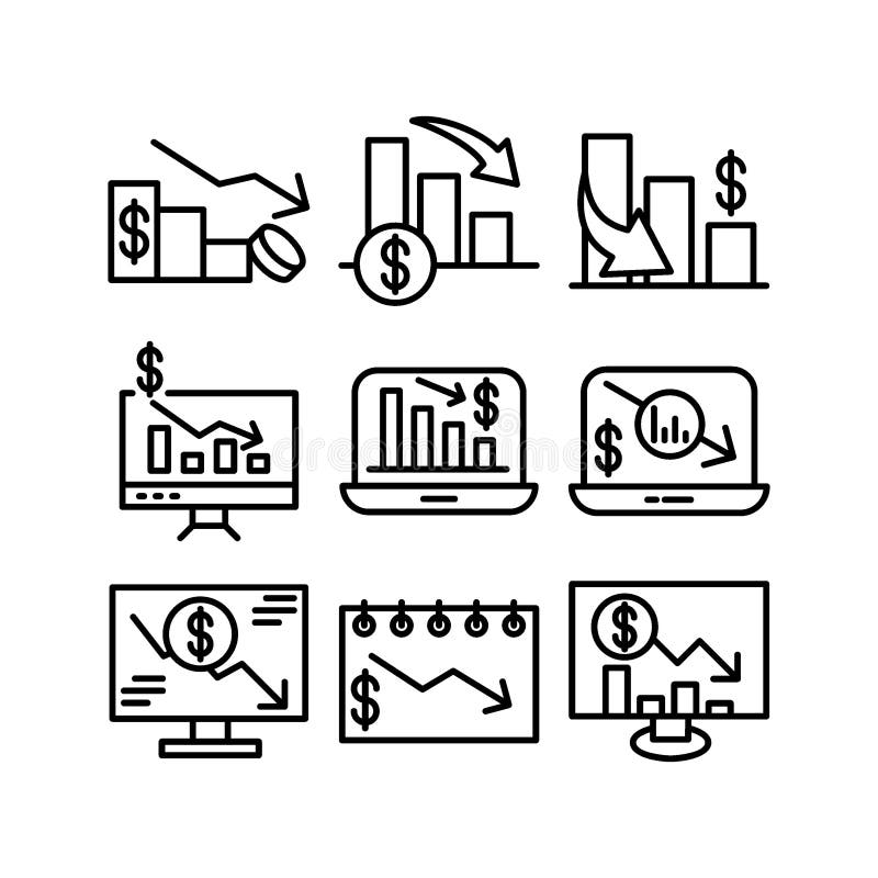 Decrease Icon or Logo Isolated Sign Symbol Vector Illustration Stock Vector - Illustration of ...