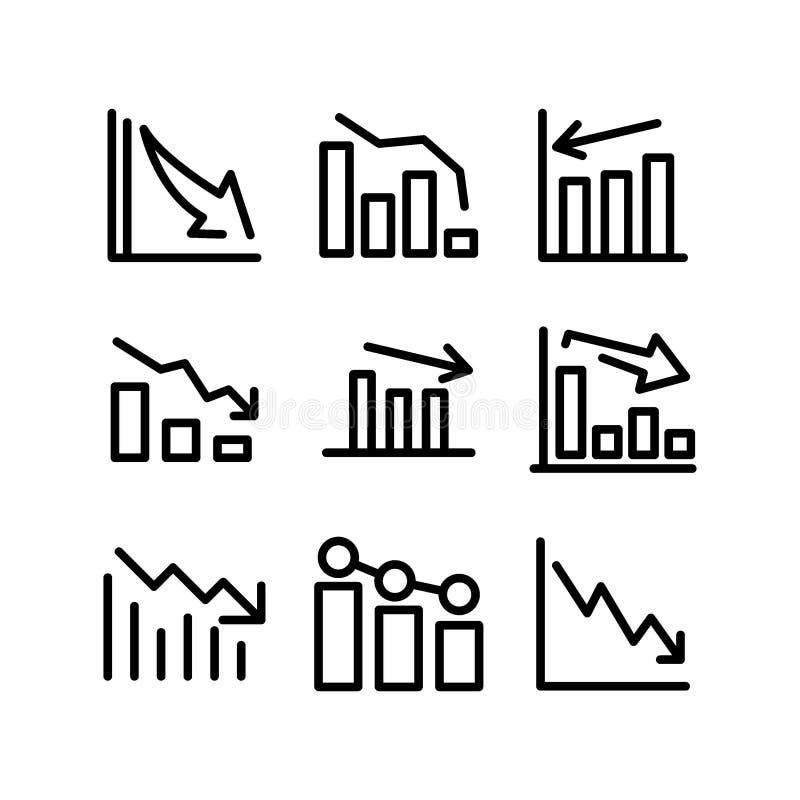Decrease Icon or Logo Isolated Sign Symbol Vector Illustration Stock ...