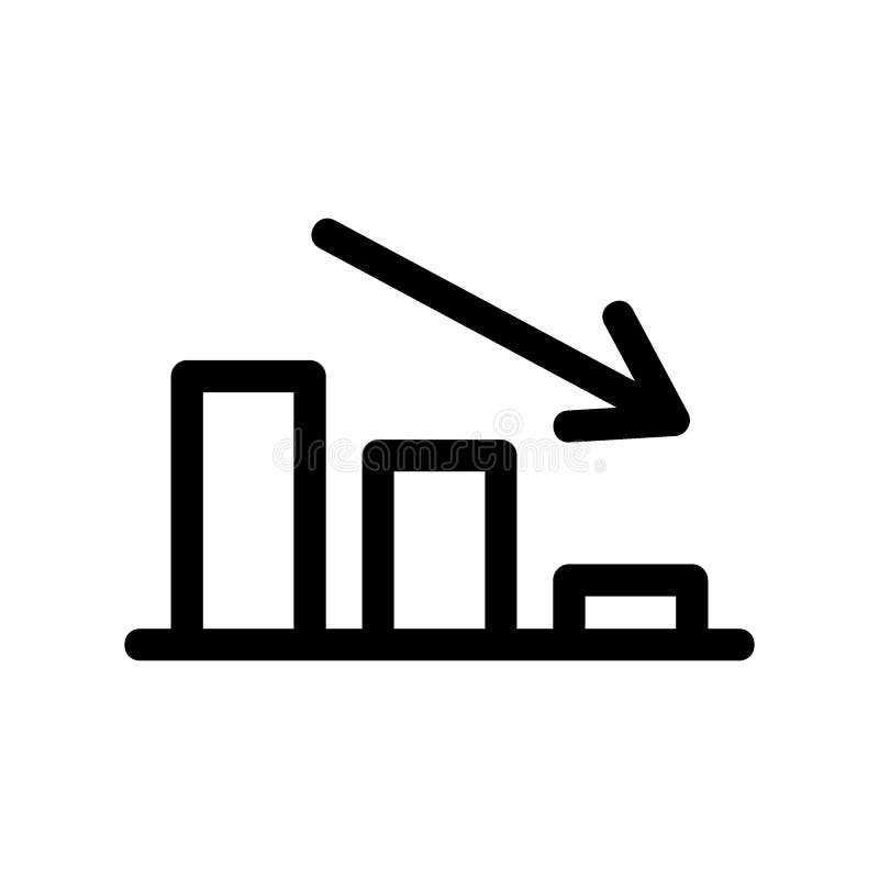 Decrease Icon or Logo Isolated Sign Symbol Vector Illustration Stock ...