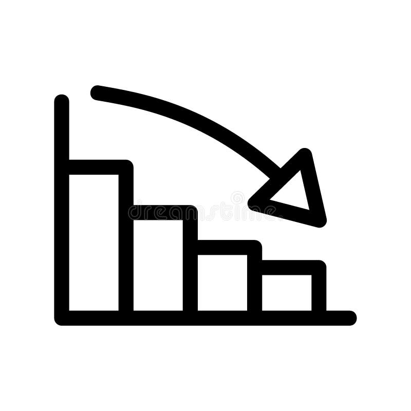 Decrease Icon or Logo Isolated Sign Symbol Vector Illustration Stock ...