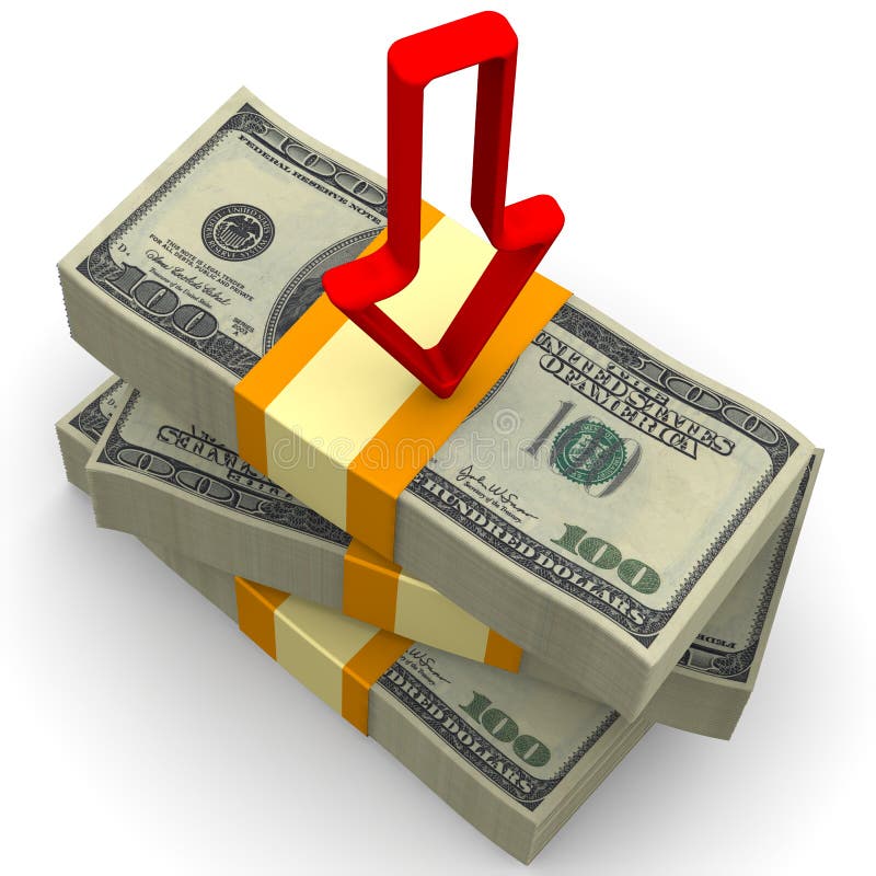 Decrease in income stock illustration. Illustration of isolated - 91622428